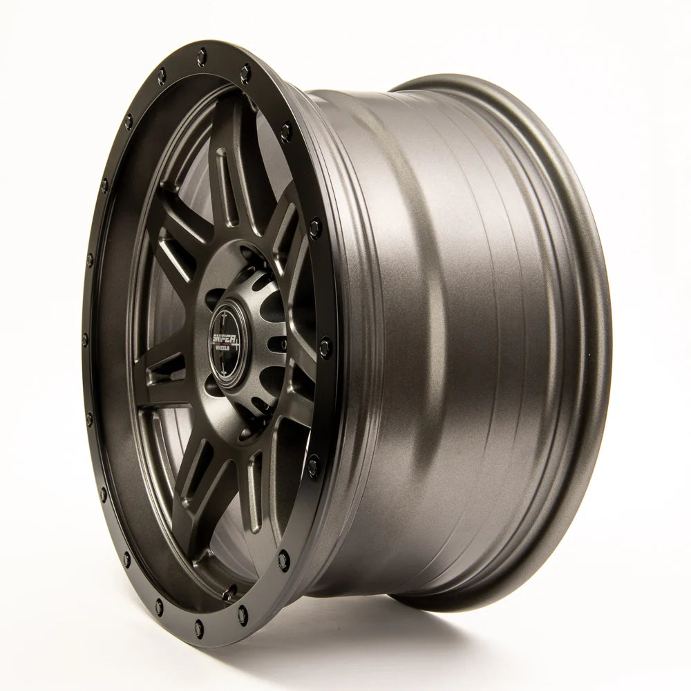 Sniper wheels RECOIL Matt Gun Metallic / Black Lip – CI Performance Parts